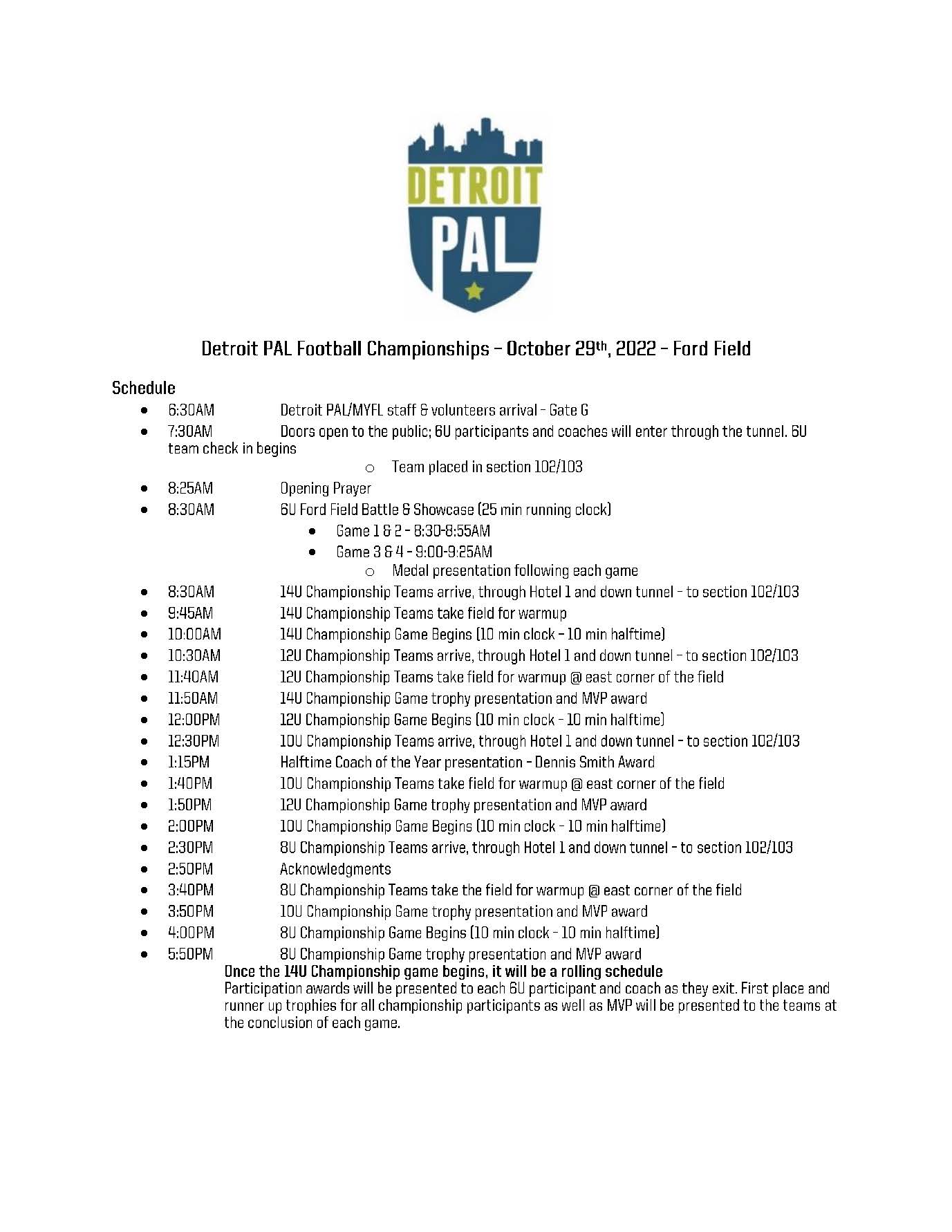 PAL Football Championship | Ford Field